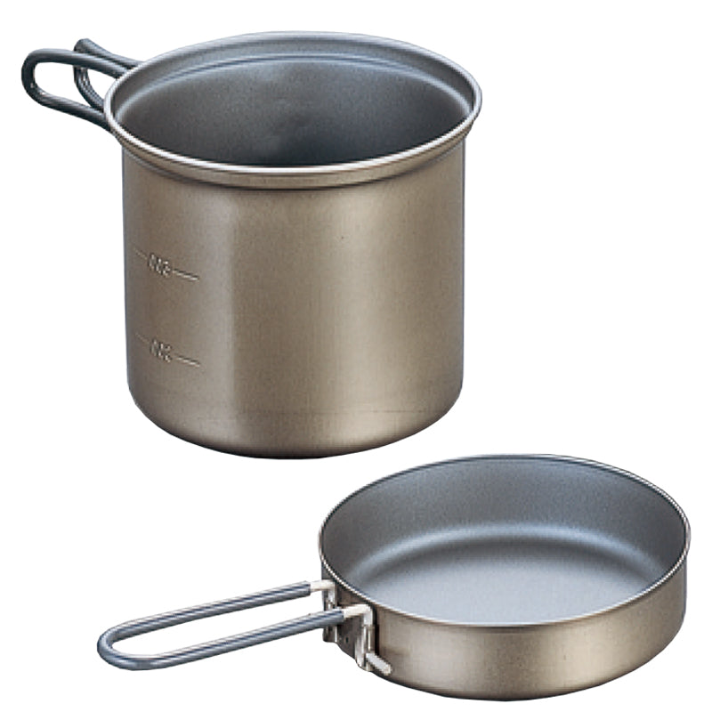 EVERNEW Titanium Non Stick Deep Pot 0.9L Handle ECA402 - Yolo Camping 露營生活道具